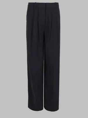 Co Pleated Wide-leg Trousers - Black
