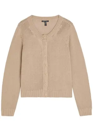 Eileen Fisher Crew-neck Cotton Cardigan - Beige