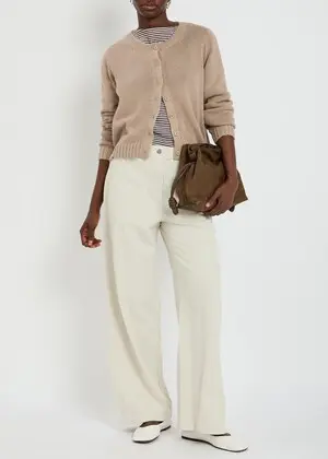 Eileen Fisher Crew-neck Cotton Cardigan