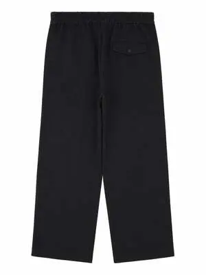 Hugo Wide-leg Cotton Trousers - Black