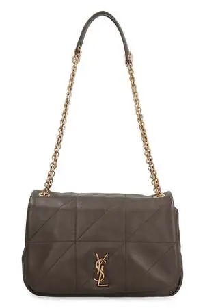 Saint Laurent Jamie Quilted Mini Lambskin Leather Shoulder Handbag, 4.3 - Green