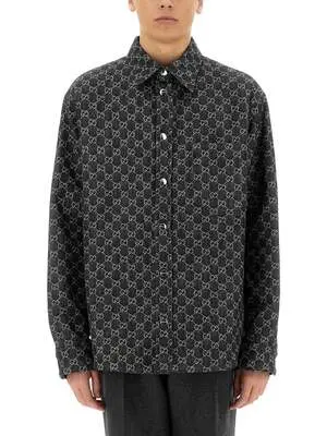 Gucci Reversible Wool And Denim Gg Shirt