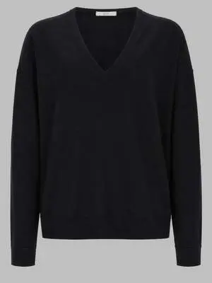 Co Cashmere V-neck Sweater - Black