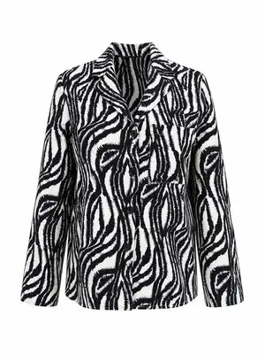 EXQUISE Zebra Print Cotton Shirt