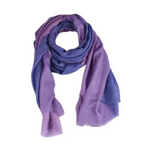 HERITAGEMODA Neutrals Ombré Purple Cashmere Scarf - Blue