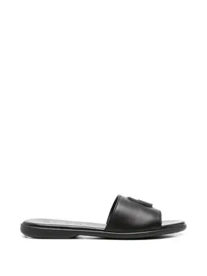 Gucci Double G Leather Flat Sandals