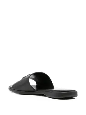 Gucci Double G Leather Flat Sandals
