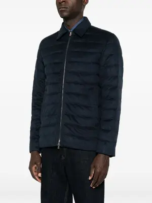 Herno Zipped Quilted Nylon Jacket - Blue