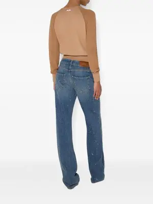 Elisabetta Franchi Embellished Palazzo Jeans