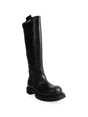 Rick Owens Leather Knee High Boots