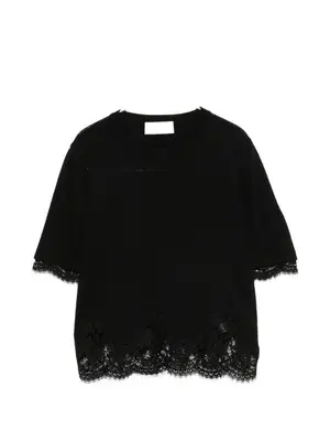 Ermanno Scervino Lace-detail Wool Sweater