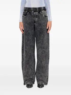 DIESEL® Wide Leg Denim Jeans - Grey