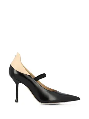 Fendi Leather Mary Jane Pumps - Black