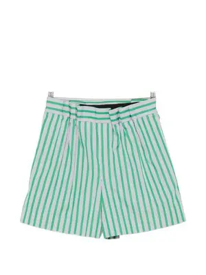Loewe Striped Cotton Pleated Shorts
