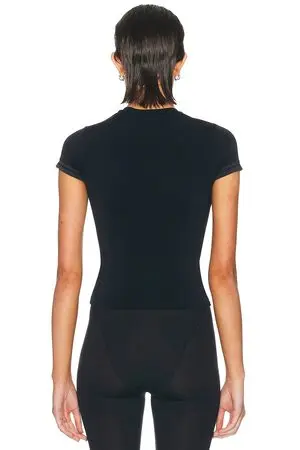 NIKESKIMS Stretch Knit Crop Crewneck Tee - Obsidian