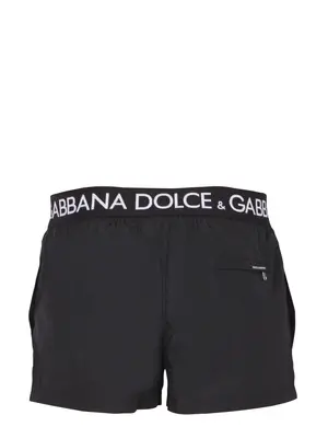 Dolce & Gabbana Logo Waistband Swim Shorts