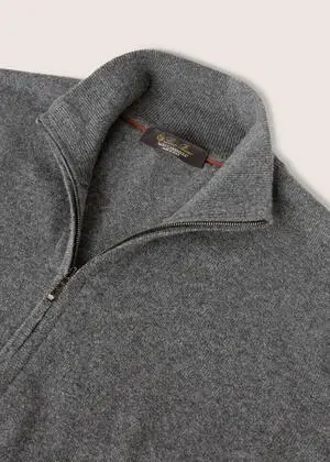 Loro Piana Zipper Cashmere Sweater - Gray