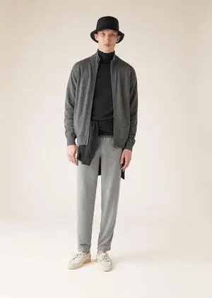 Loro Piana Zipper Cashmere Sweater - Gray
