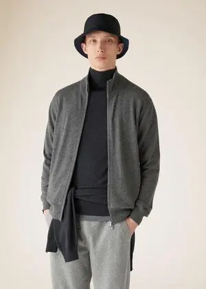 Loro Piana Zipper Cashmere Sweater - Gray