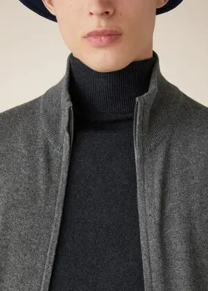 Loro Piana Zipper Cashmere Sweater - Gray