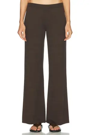 Eterne Wide Leg Cotton Cashmere Lounge Pant