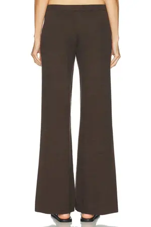 Eterne Wide Leg Cotton Cashmere Lounge Pant - Mushroom