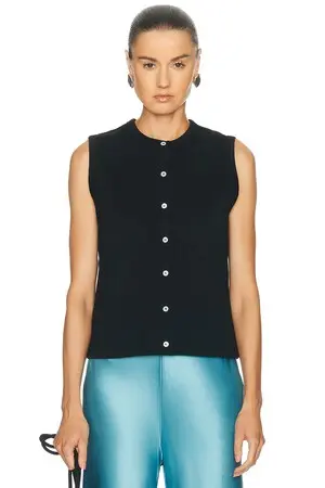 FLORE FLORE Poppy Sleeveless Cardigan - Black