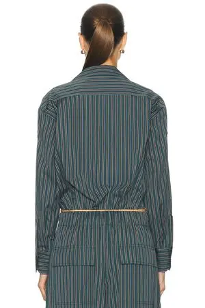 A.L.C. Leo Shirt - Carbon Blue Multi