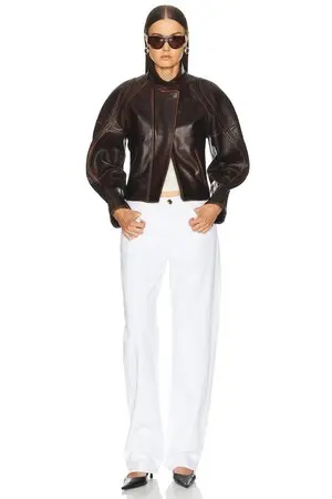 Helmut Lang Leather Jacket - Saddle