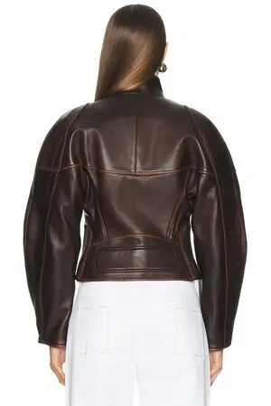Helmut Lang Leather Jacket - Saddle