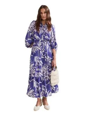 PHASE EIGHT Coralie Print Shirt Midaxi Dress