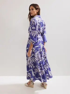 PHASE EIGHT Coralie Print Shirt Midaxi Dress