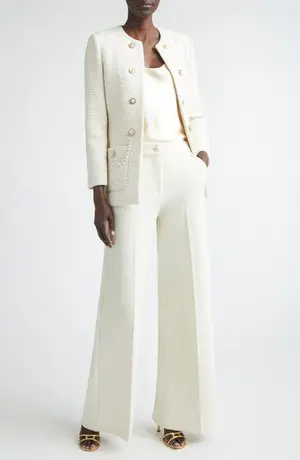 St. John Palais Wide Leg Stretch Trousers
