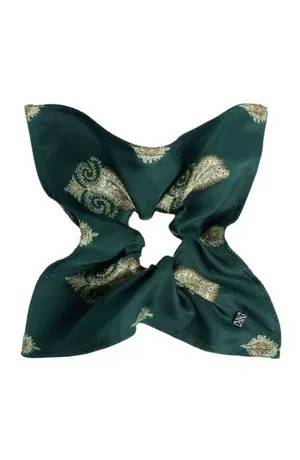 Sandro Paisley Print Scrunchie - Green
