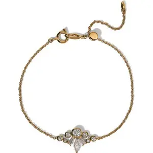 Nadri Crystal Crown Adjustable Bracelet - Gold
