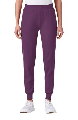 JAANUU Ultrasoft Essential Comfort 6-pocket Scrub Set - Plum