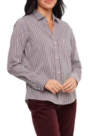 Karen Kane Striped Cotton Blend Shirt