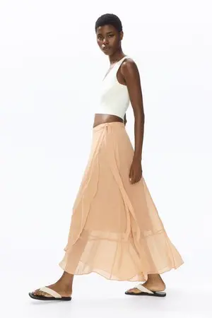 H&M Flounced Wrap Skirt
