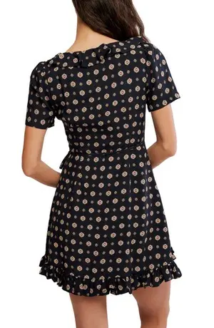 Free People Wildest Dreams Minidress - Black Combo