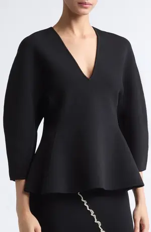 ASHLYN William V-neck Knit Blouse
