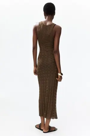 H&M Button-top Crochet-look Dress