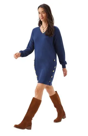 Karen Kane V-neck Button Detail Minidress