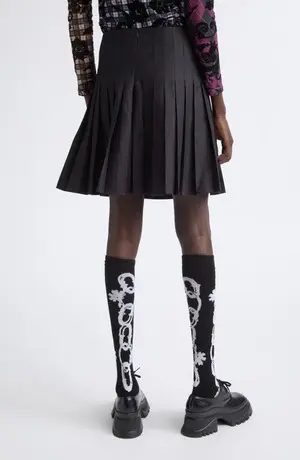 CHOPOVA LOWENA Cotton Kilt With Pearl And Cameo Embellishment