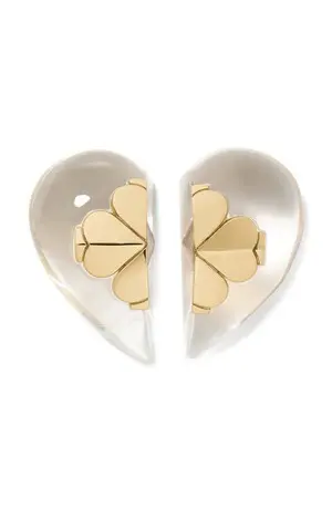 Kate Spade New York Statement Heart Lucite Stud Earrings