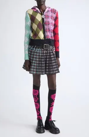 CHOPOVA LOWENA Plugged Carabiner Pleated Miniskirt
