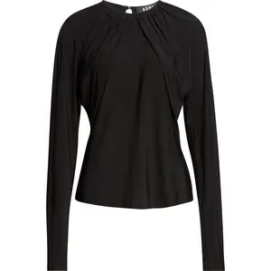 ASHLYN Vion Long Sleeve Draped Top