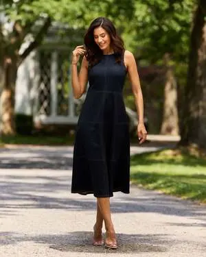 Jude Connally Blake Dress - Navy Saddle
