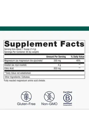 METAGENICS Myo-inositol Plus Chelated Magnesium Nervous System Support Supplement 30 Servings