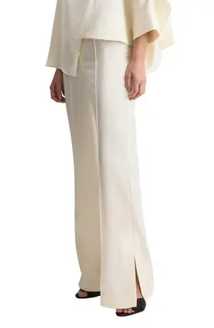 Mango Mid Rise Straight Leg Pants