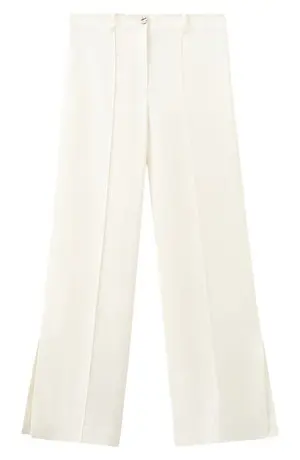 Mango Mid Rise Straight Leg Pants